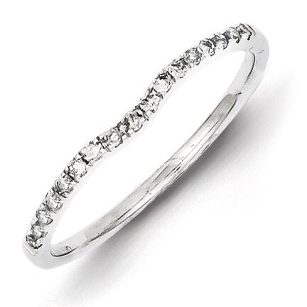 Wrap Ring Sterling Silver Rhodium-plated Diamond QR4789 - HomeBello