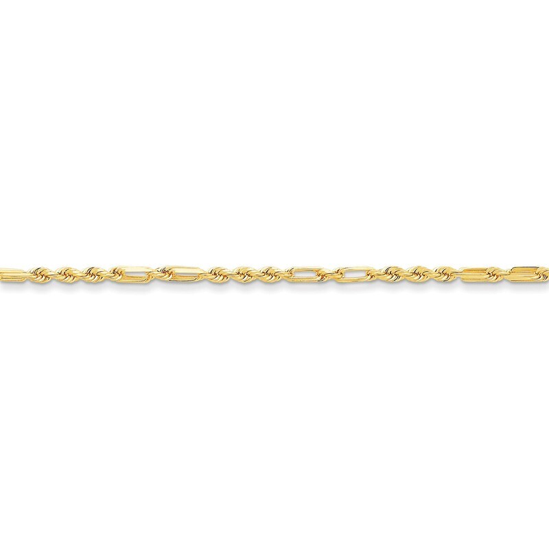 2.5mm Milano Rope Chain 20 Inch 14k Gold MIL045-20 - HomeBello