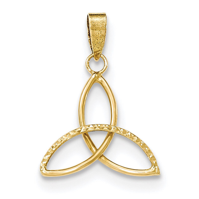 3 Point Diamond Cut Open Star Pendant 14k Gold K5274 - HomeBello