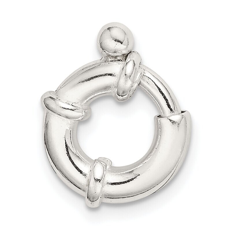 12.1mm Fancy Spring Ring Clasp Sterling Silver SS3433 - HomeBello