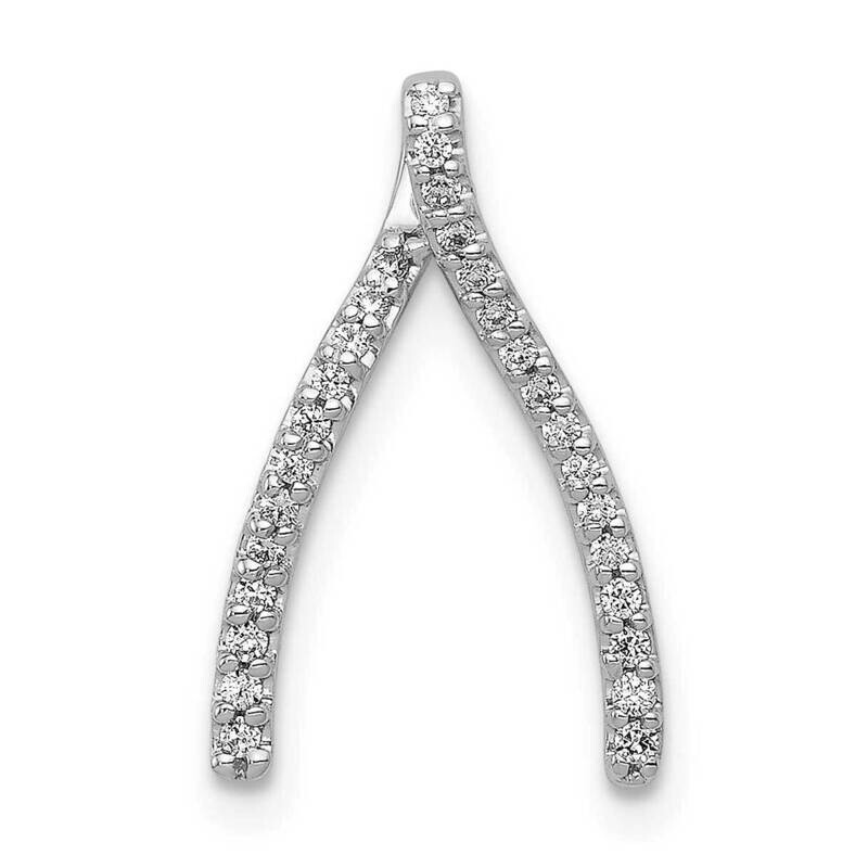 Wishbone Chain Slide 14k White Gold Diamond PM5150-013-WA - HomeBello