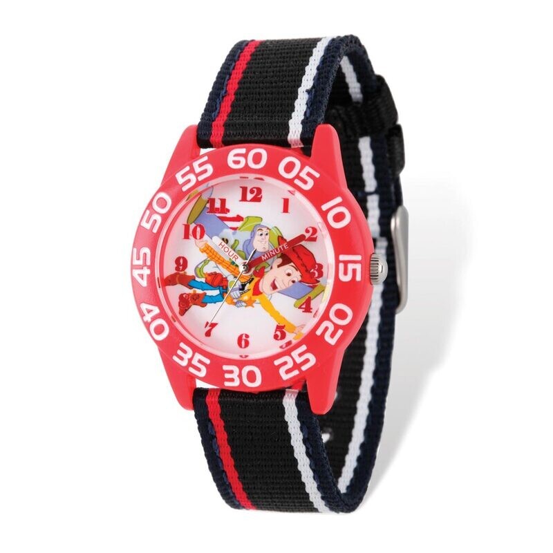 Disney Toy Story Buzz Woody Acrylic Red Time Teacher Watch XWA5177 ...