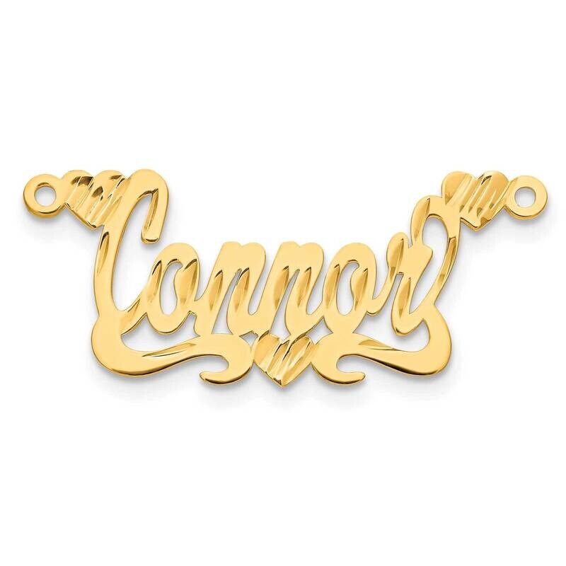 Diamond-Cut Hearts Name Plate Sterling Silver Gold-plated XNA164GP ...