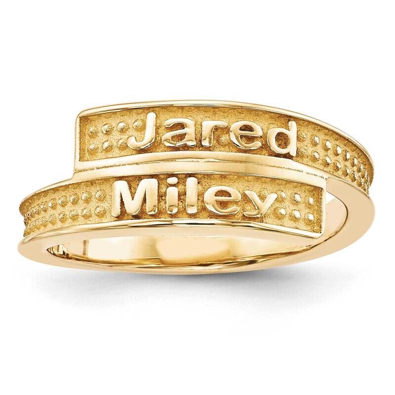 Casted High Polish with Sandblast background Ring 10k Gold 10XNR64Y ...