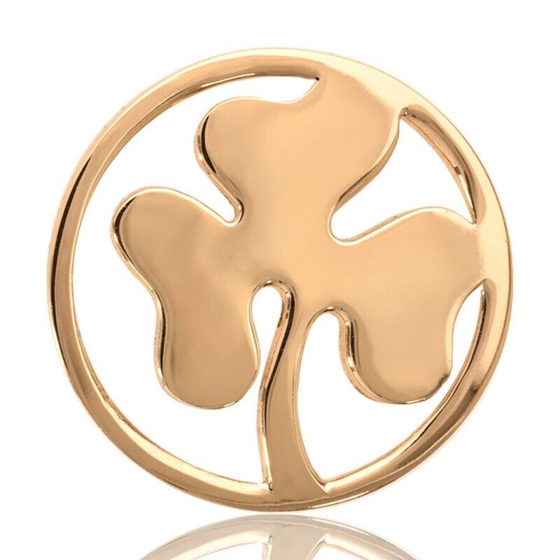Nikki Lissoni Clover Gold Plated 33mm Coin C1023GM - HomeBello