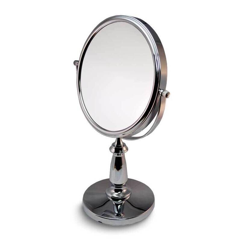 8in Nickle-plated Magnifying Counter Mirror JT5424 - HomeBello