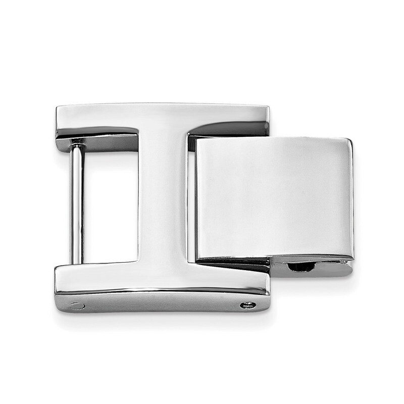 14mm x 14mm H-Clasp Fold-over Extender Stainless Steel FTL155W-14 ...