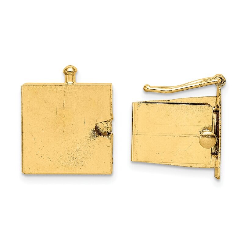 Push Button Box Clasp 14k Yellow Gold YG1835 - HomeBello