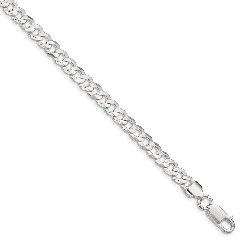 5.65mm Concave Beveled Curb Chain 26 Inch Sterling Silver QCBC150-26 ...