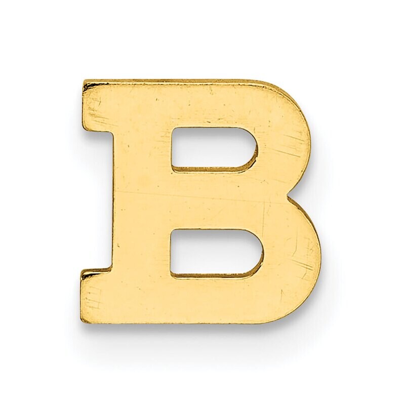 Die Struck Letter B 14k Yellow Gold YG2221B - HomeBello