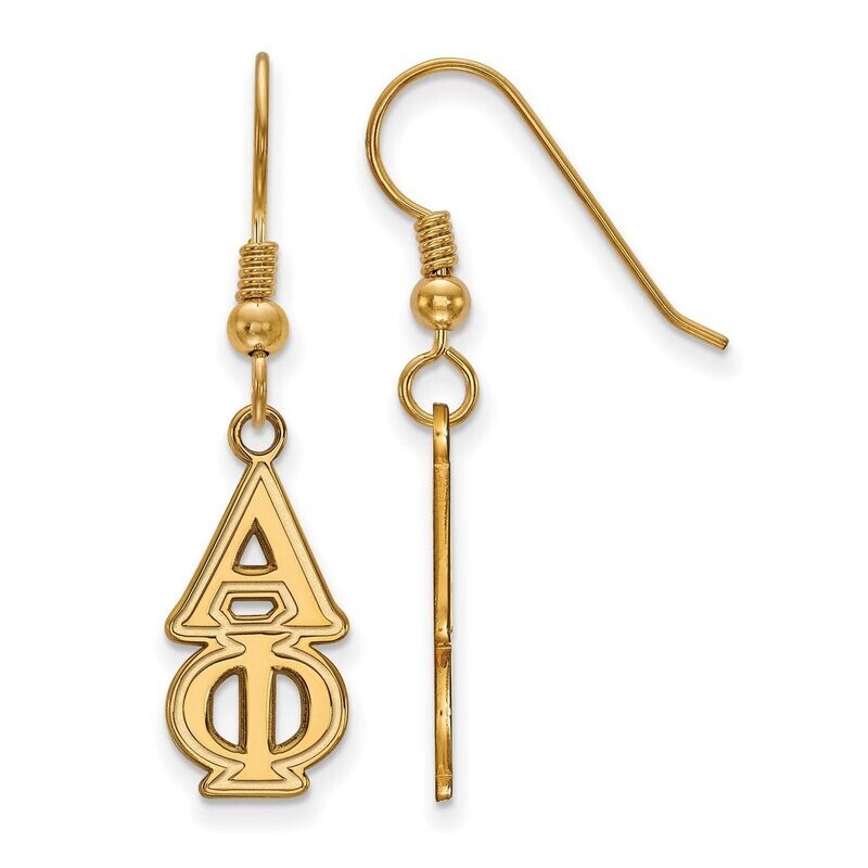 Alpha Phi Dangle Medium Earrings Gold-plated Silver GP004APH Sororities ...