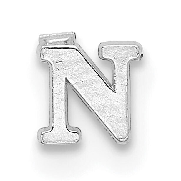 Casted Letter N 14k White Gold WG2219N - HomeBello