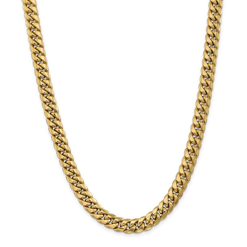 20 Inch Hollow Miami Cuban Chain 14k Gold BC157-20 - HomeBello
