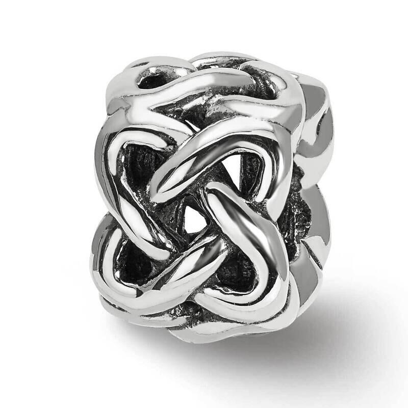 Celtic Knot Bead Sterling Silver QRS3988 - HomeBello