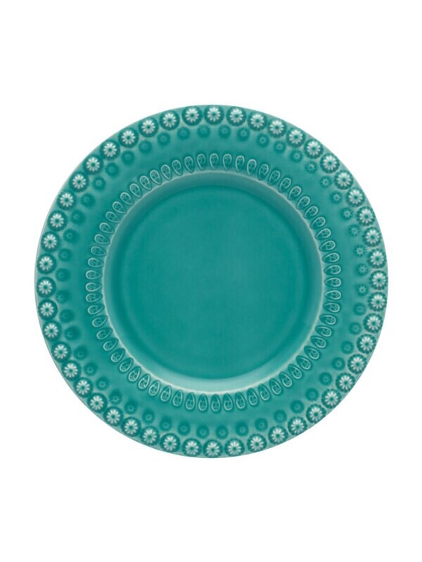 Bordallo Pinheiro Fantasy Dessert Plate Acqua Green 65004642 - HomeBello