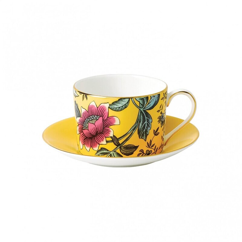 Wedgwood Wonderlust Teacup & saucer Set Yellow Tonquin 40031706 - HomeBello
