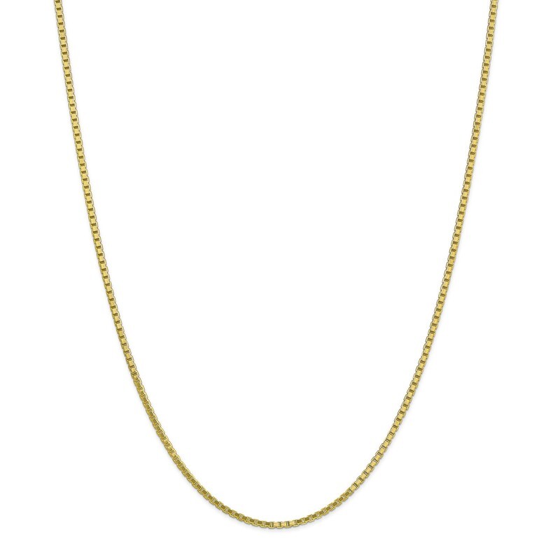 24 Inch 1.9mm Box Chain 10k Gold 10BX200-24 - HomeBello
