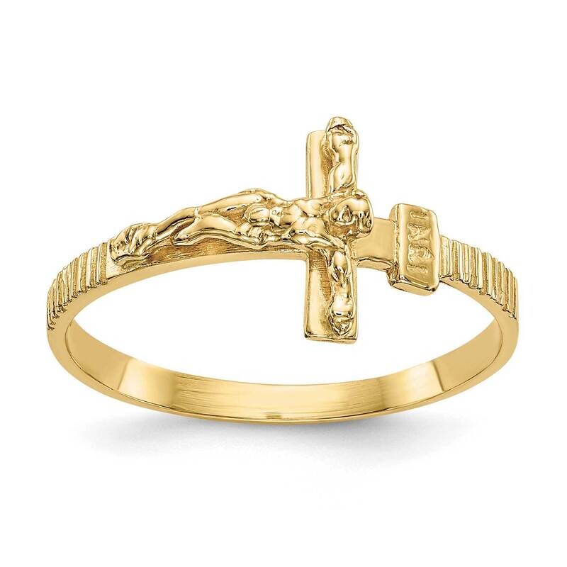 Jesus Band Ring 10k Gold Polished 10K5725 - HomeBello