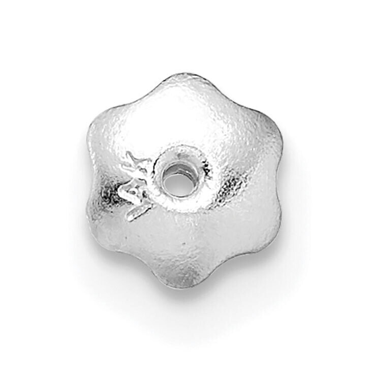 2 Hole Threaded Ear Nut 14k White Gold WG2681 - HomeBello