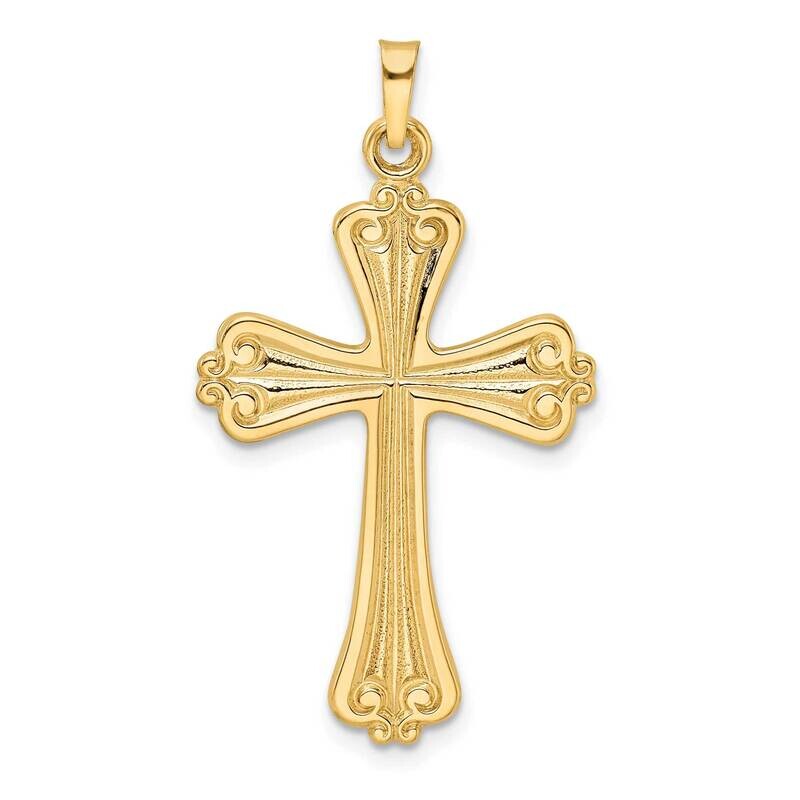 Solid Fancy Cross Pendant 14k Gold Polished XR1956 - HomeBello