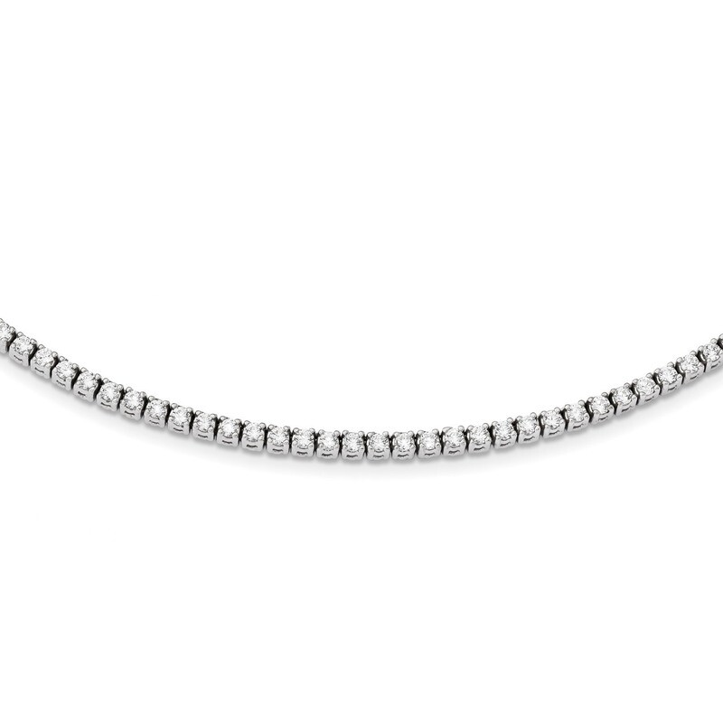 16 Inch Diamond Necklace 14k white Gold X10002WVS - HomeBello