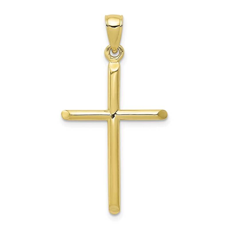 Tubular Cross Pendant 10k Gold 10D1660 - HomeBello