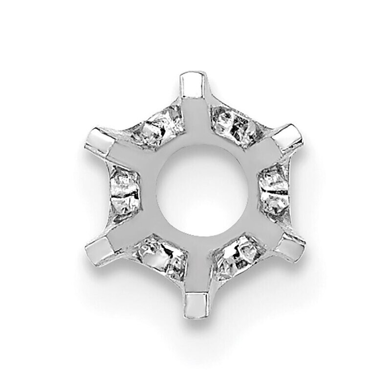 Round 6-Prong Low Base .02ct. Setting 14k White Gold WG144 - HomeBello