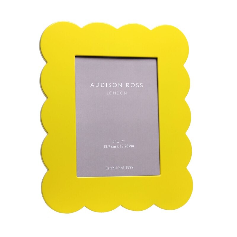 Addison Ross London Yellow Scalloped Lacquer Photo Frame 5 x 7 Inch ...