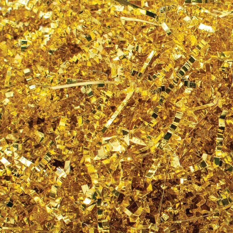 Gold Metallic Color Crinkle Cut Shredded Paper JT5109-GD - HomeBello
