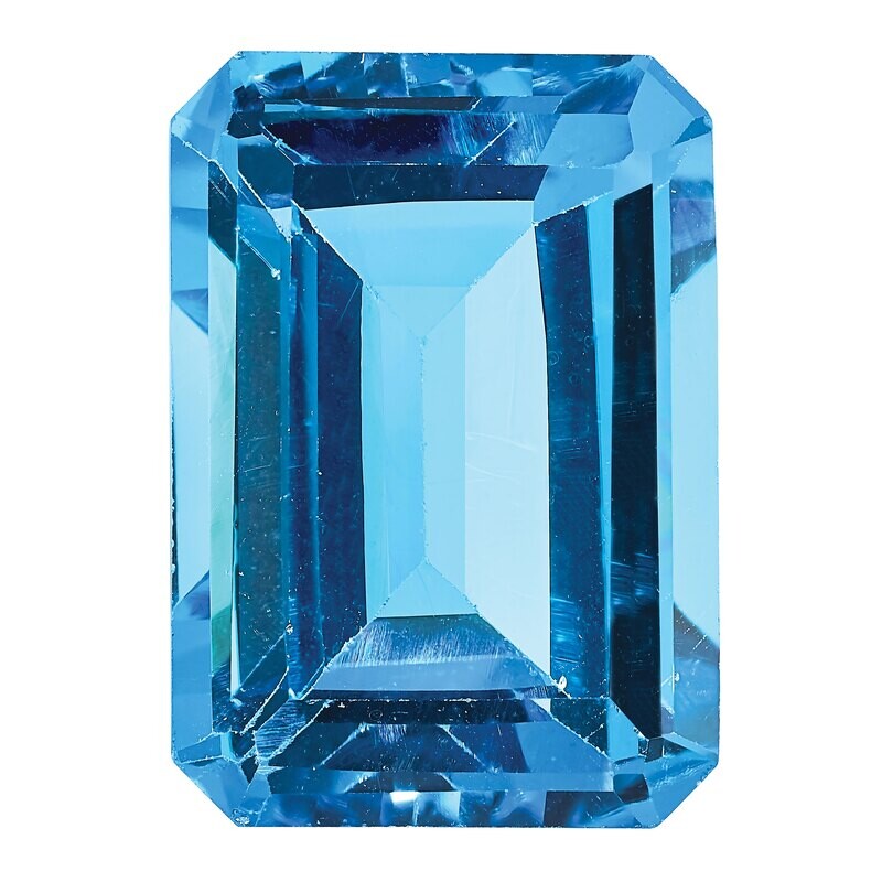 Blue Topaz 10X8mm Octagon Emerald Cut AA Quality Gemstone BT-1008-OCE ...