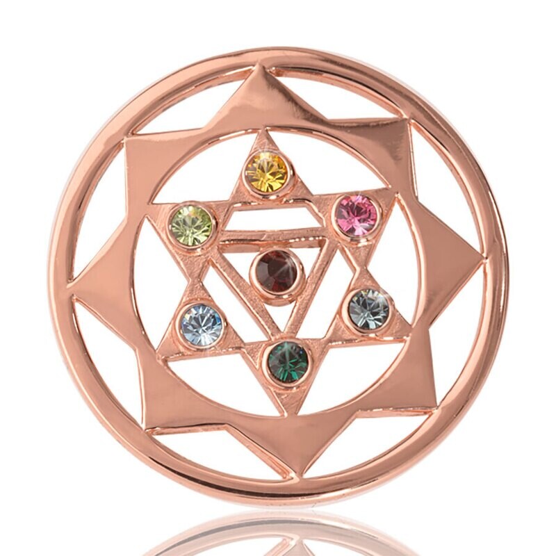 Nikki Lissoni The 7 Chakra S Rose Gold Plated 33mm Coin C1021RGM ...
