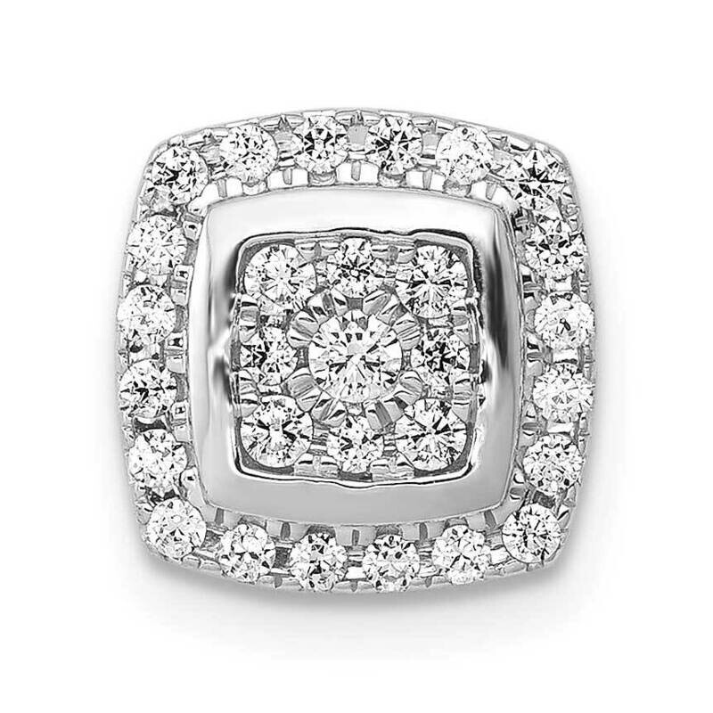 1/3Ct. Diamond Square Cluster Slide Pendant 14k White Gold PM4768-033 ...