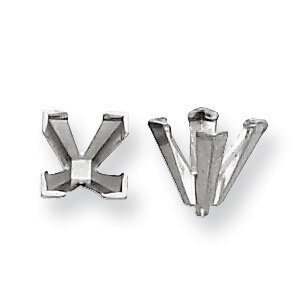 Princess One Piece Constuction V-End with Peg Head .20ct. Setting 14k ...