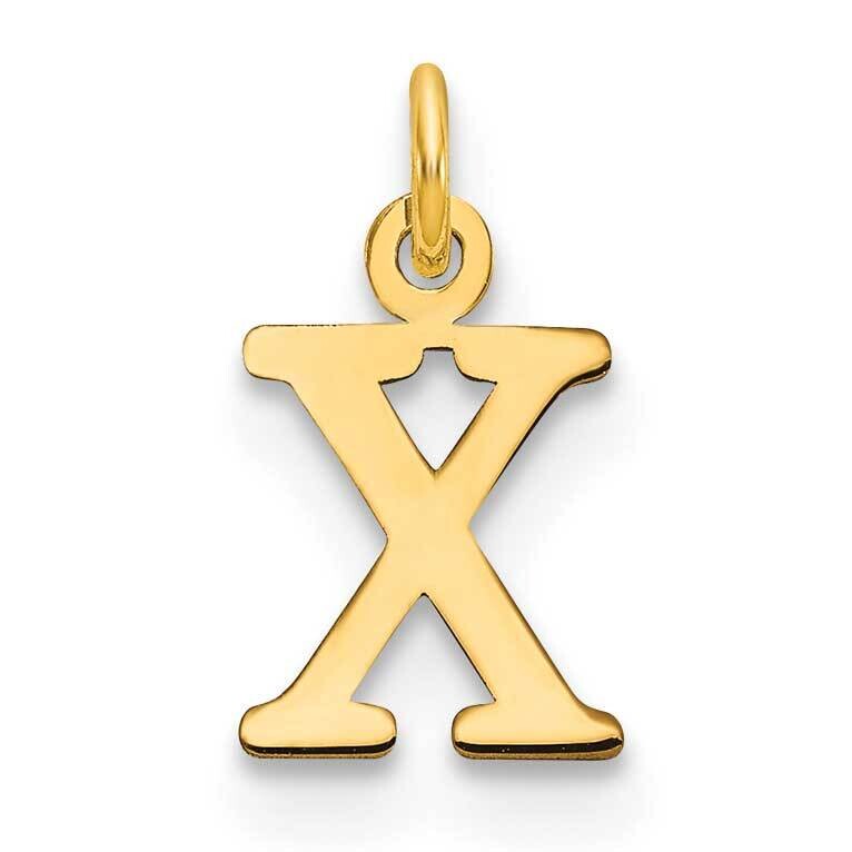Cutout Letter X Initial Charm 10k Gold 10XNA1160Y/X - HomeBello