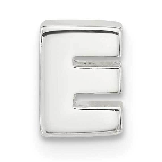 E-Coated Letter E Slide Charm Sterling Silver QC11488E - HomeBello