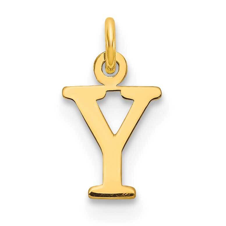 Cutout Letter Y Initial Pendant 14k Gold XNA1160Y/Y - HomeBello