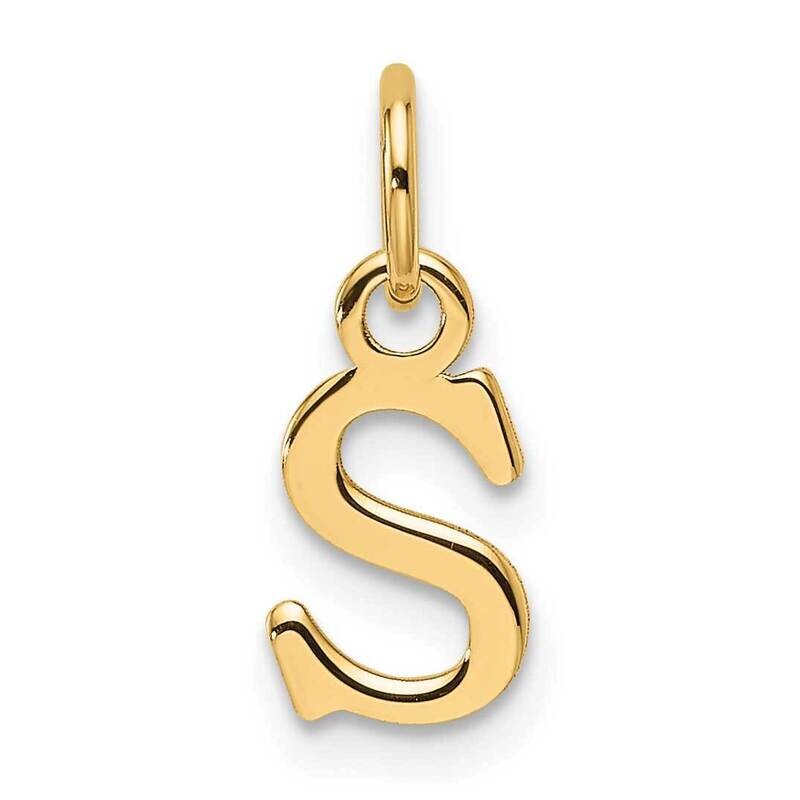 Cutout Letter S Initial Pendant 14k Gold XNA1466Y/S - HomeBello