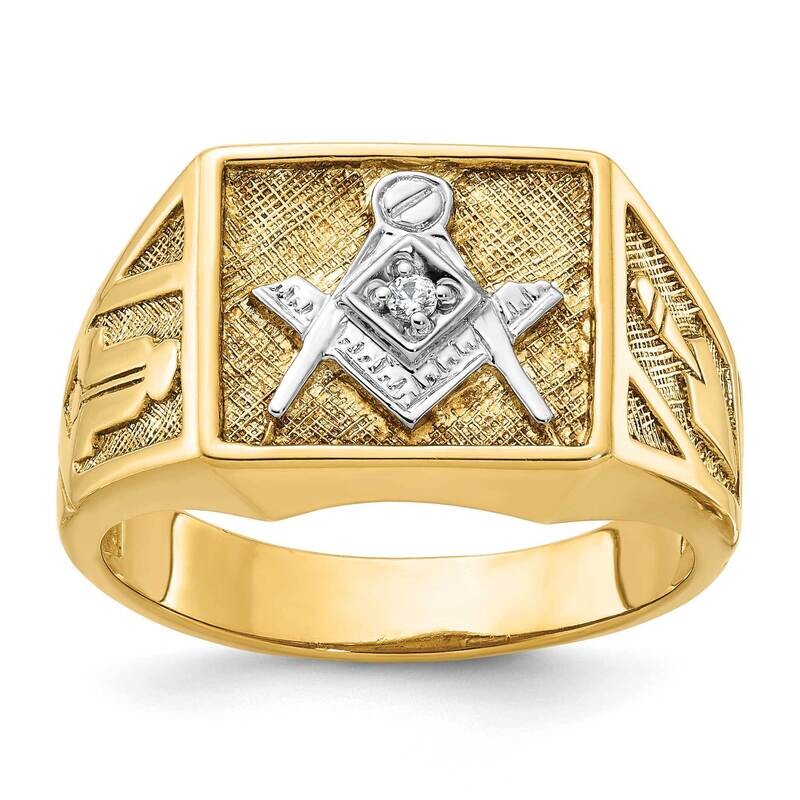 Ibgoodman Men's Polished Textured Blue Lodge Master Masonic Ring ...