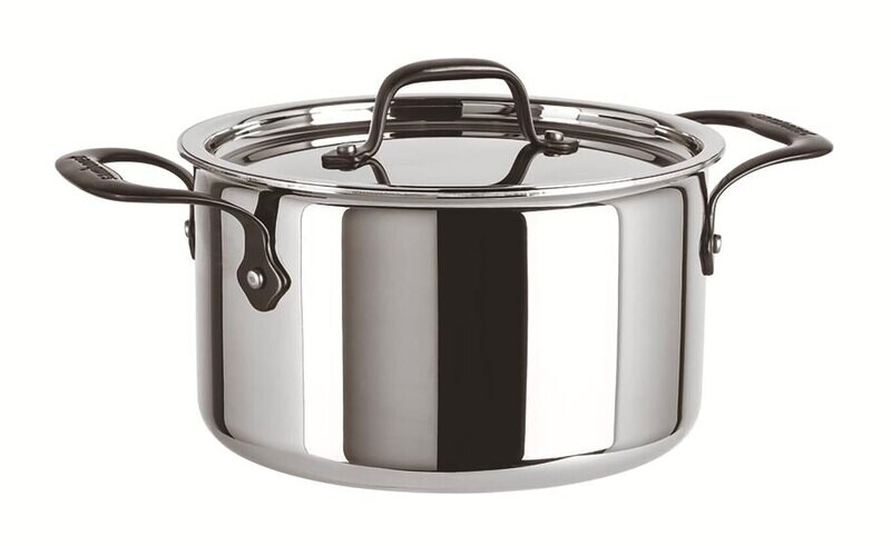 Sambonet Home Chef 5-Ply Sauce Pot with Lid 2 Hdls 51107-70 - HomeBello