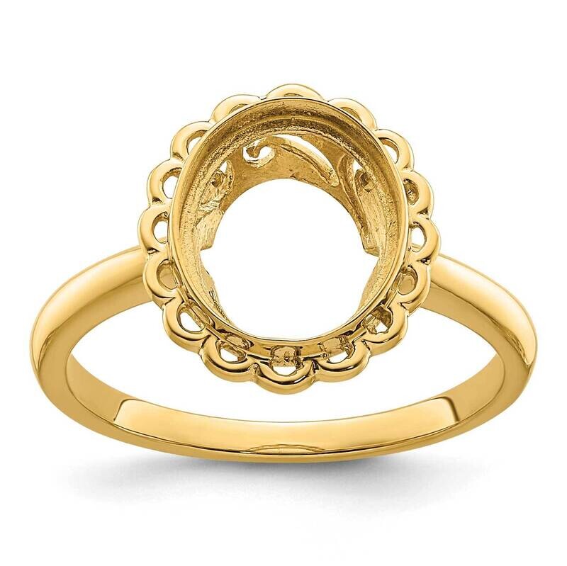 Gemstone Ring Mounting 14k Gold Y4494 - HomeBello