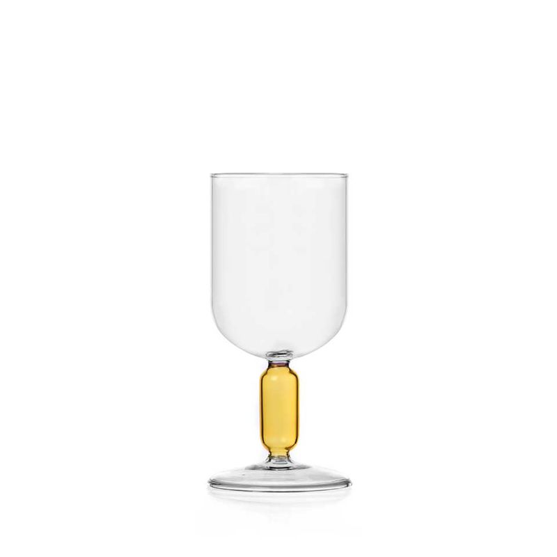 Ichendorf Milano Bloom Stemmed Glass Amber 11.8 oz IC313.112 - HomeBello