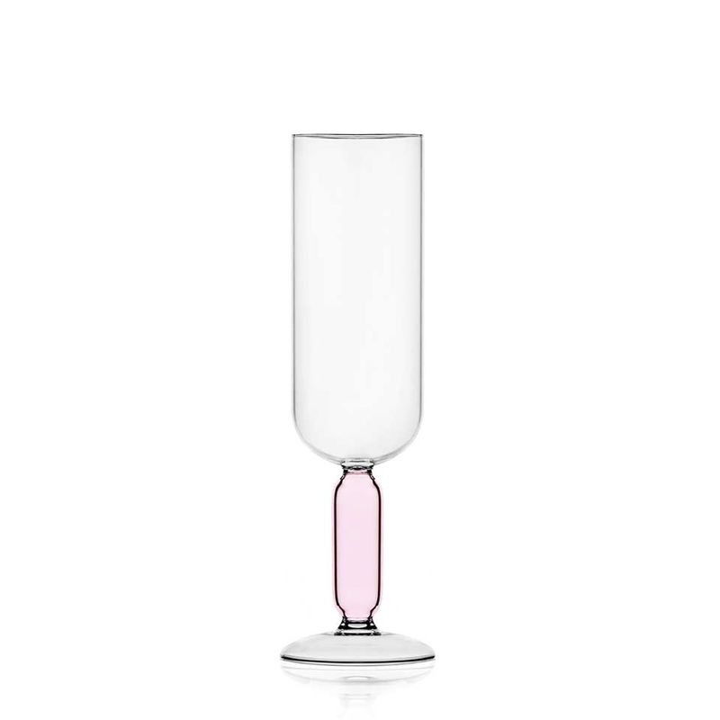 Ichendorf Milano Bloom Stemmed Glass Light Pink 10.1 oz IC313.110 - HomeBello