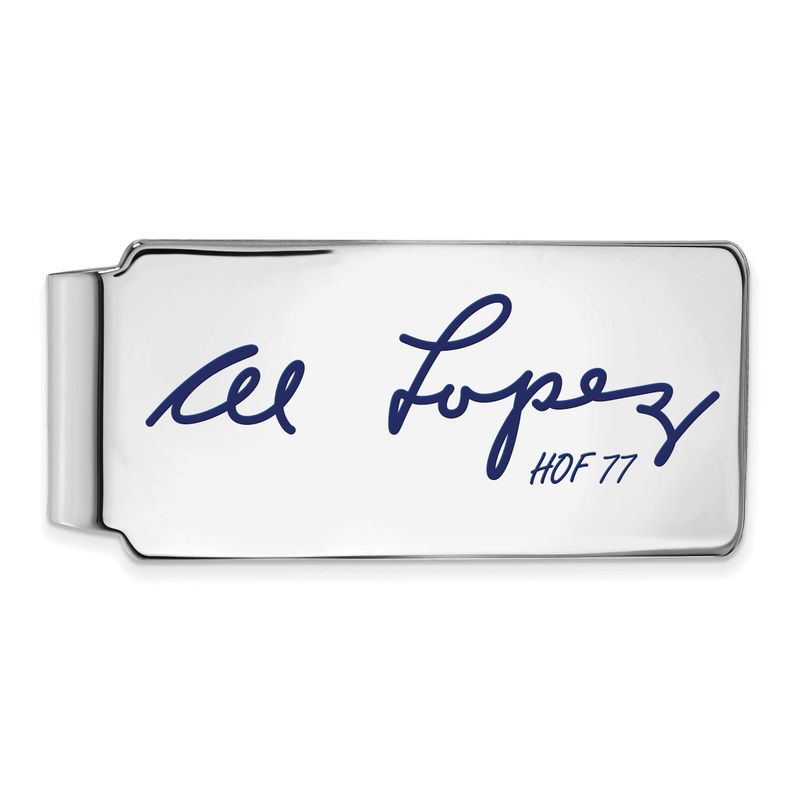 Al Lopez Hall of Fame Signature Epoxy Money Clip Sterling Silver ...
