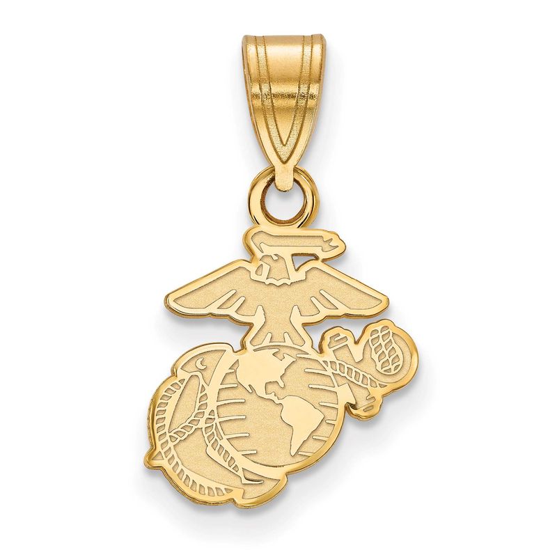 Small U.S. Marine Corps Pendant 14k Gold 4Y001USMC - HomeBello