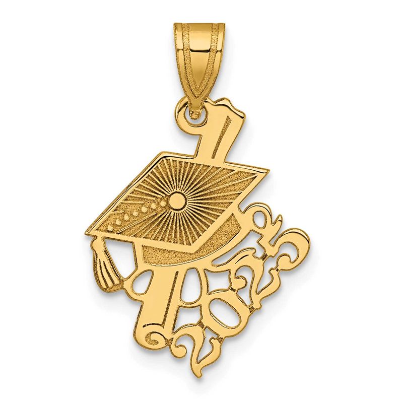 Graduation Cap and Slanted Diploma 2025 Charm 14k Gold YC1548-25 ...