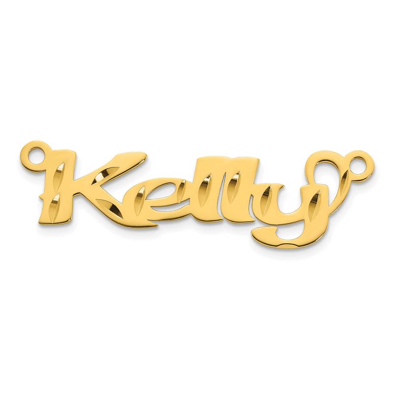 Diamond-Cut Name Plate 10k Gold 10XNA1538Y - HomeBello