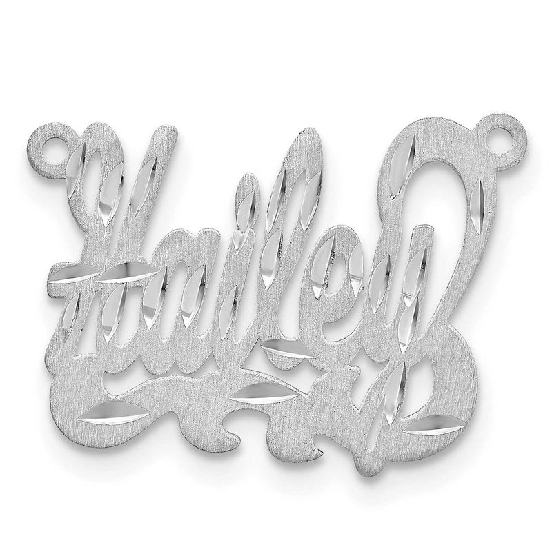 Satin Diamond-Cut Name Plate Sterling Silver Rhodium-plated XNA181SS ...