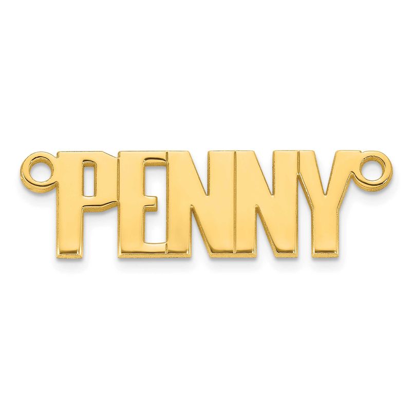 Atlantico Font Name Plate Sterling Silver Gold-plated XNA1515GP - HomeBello