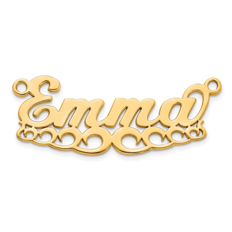 Wave Name Plate 10k Gold 10XNA1507Y - HomeBello