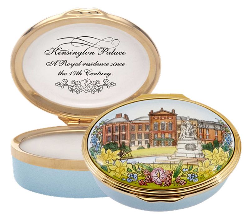 Halcyon Days Kensington Palace Enamel Box NEW ENKPR1202G - HomeBello